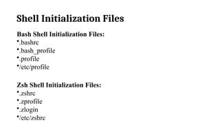 Understanding Shell Configuration in Linux | PPTX
