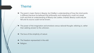 Hymn to Intellectual Beauty by Percy Bysshe Shelley | PPT
