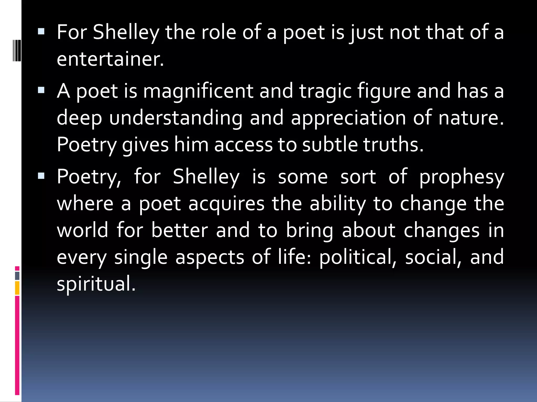 Shelley as a poet | PPT