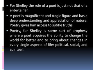 Shelley as a poet | PPT