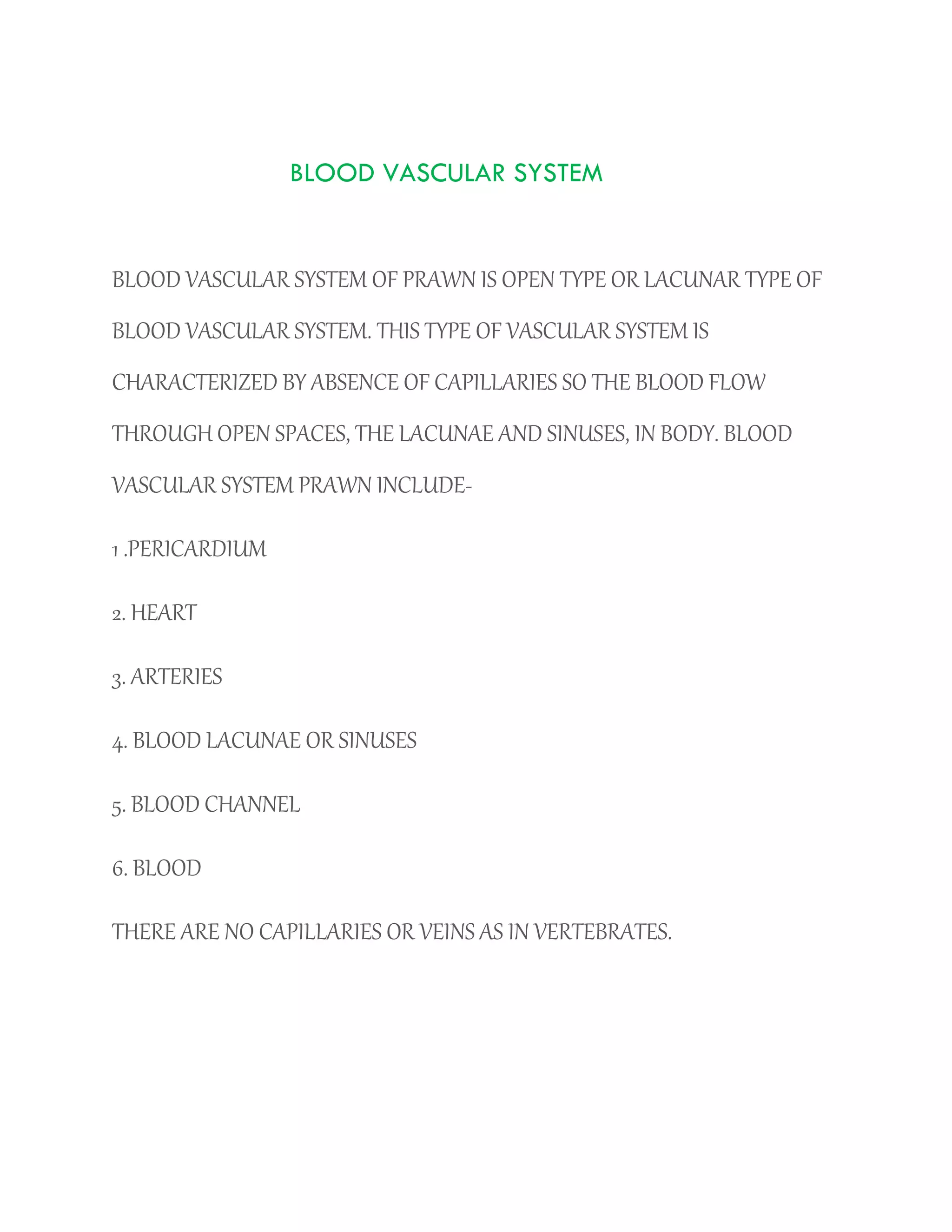 Shellfish ppt work..blood vascular system of prawn paleomon | PDF