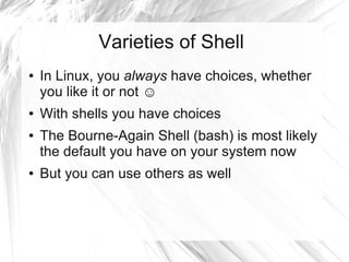 The Shell Game Part 2: What are your shell choices? | PPT
