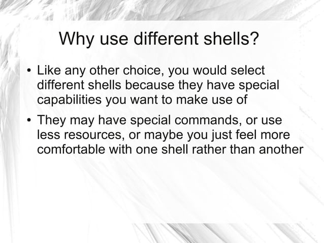 The Shell Game Part 2: What are your shell choices? | PPT