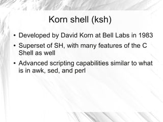 The Shell Game Part 2: What are your shell choices? | PPT