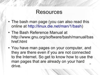 The Shell Game Part 3: Introduction to Bash | PDF