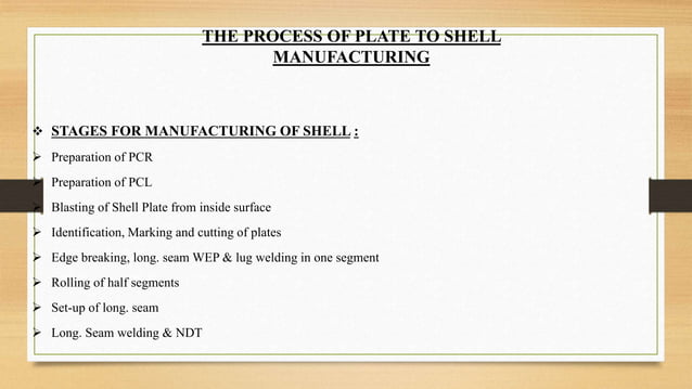 Shell fabrication.pptx | Manufacturing Industry | Industries