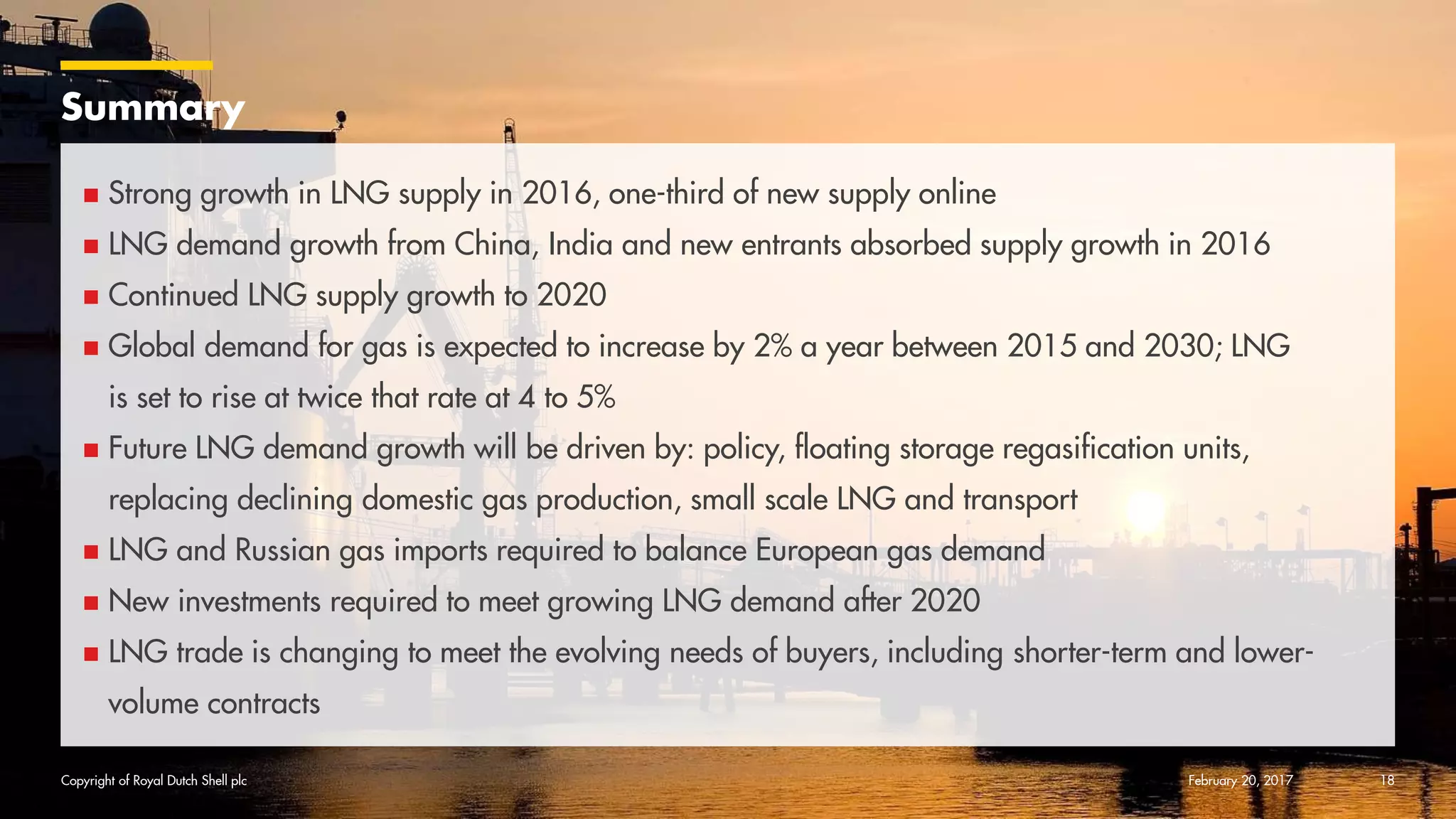Shell LNG Outlook - February 2017 | PPTX