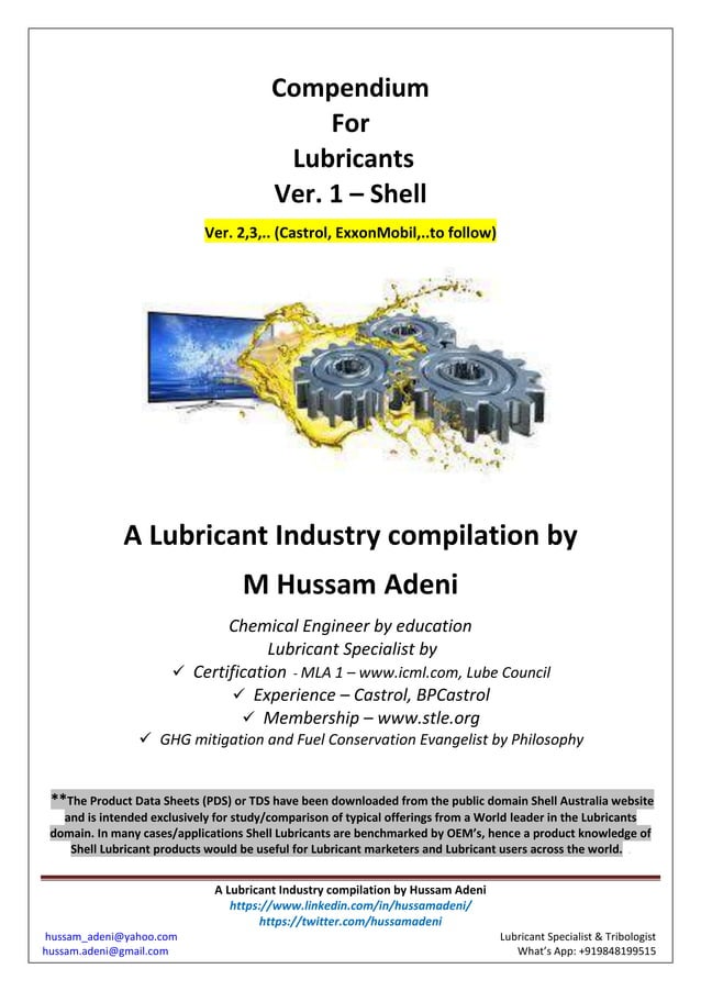 Shell lube handbook ver 1 feb 8th 2018 | PDF