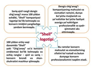 Shell management independent work 2 | PPT
