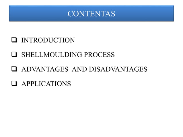 Shell moulding casting technology | PPTX