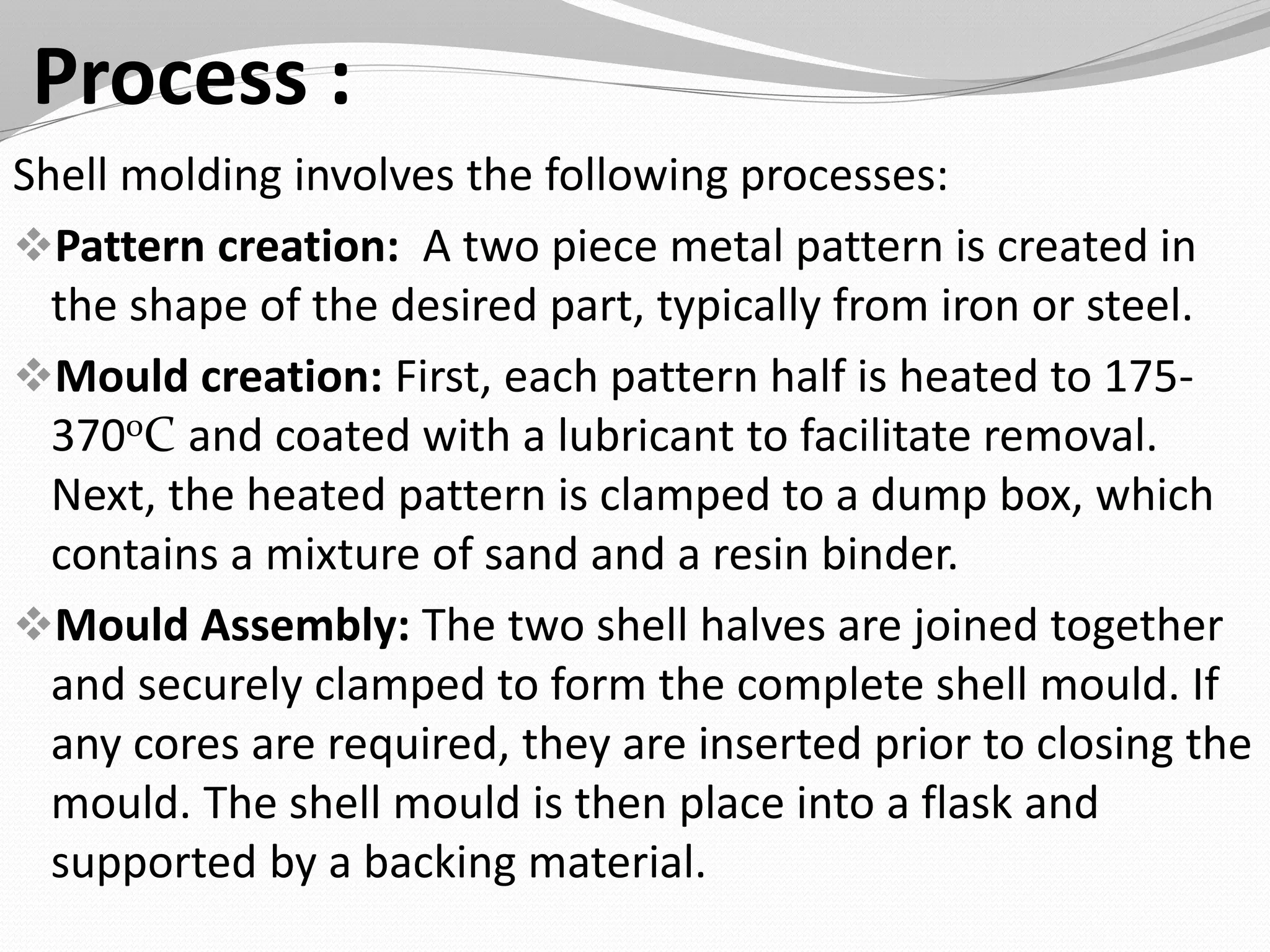 Shell moulding | PPTX