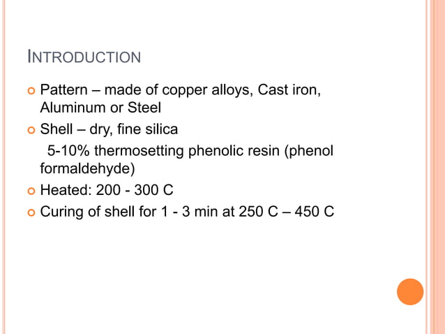 Shell moulding process | PPTX