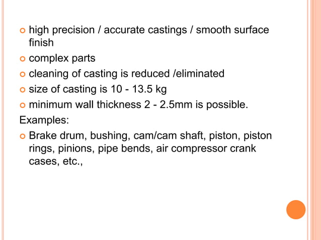 Shell moulding process | PPTX