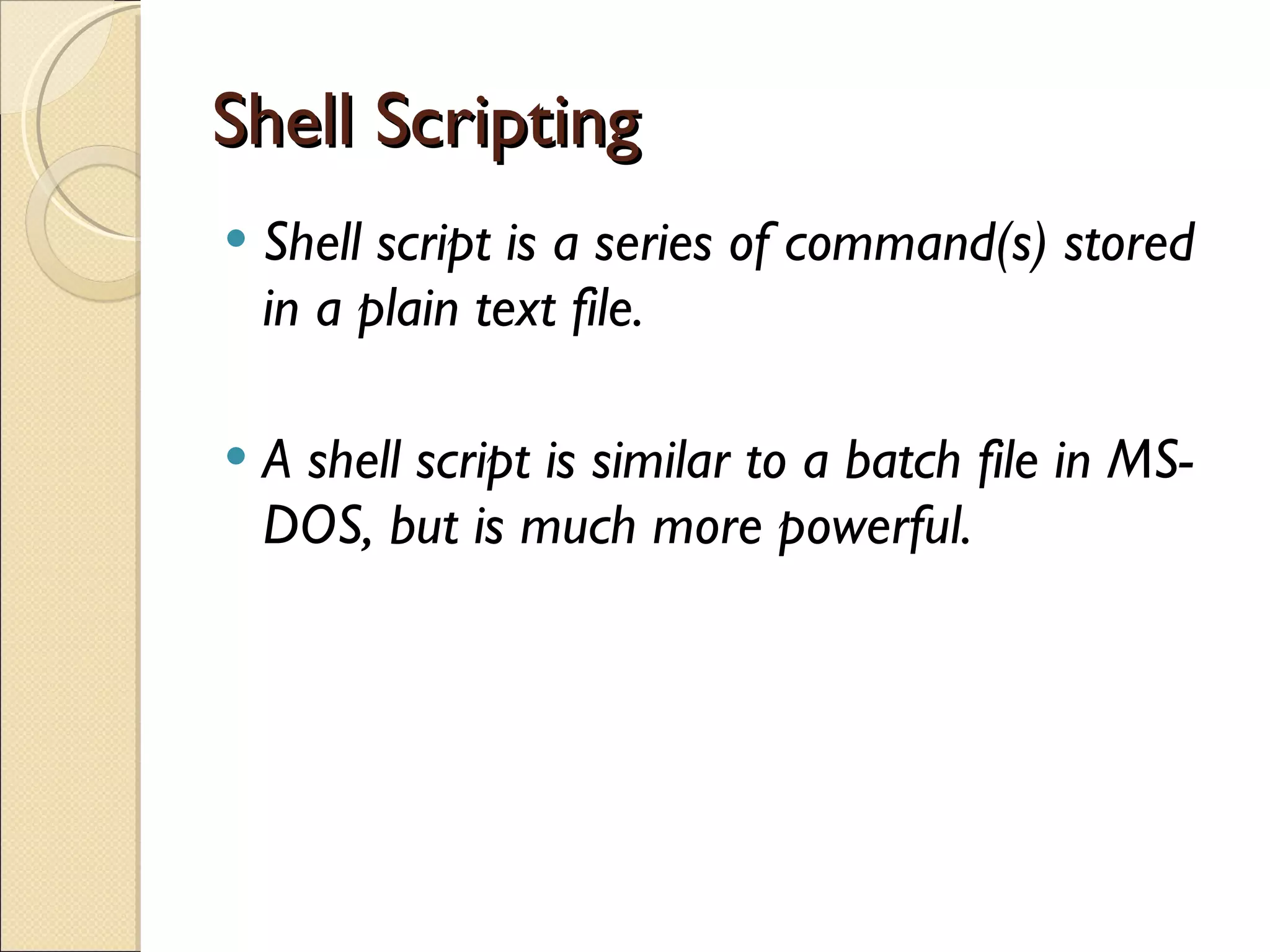Shell Programming Ppt