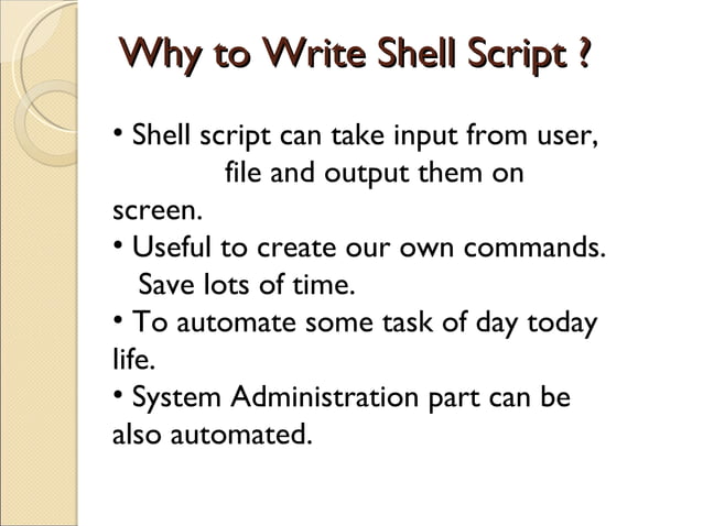 Shell programming | PPT | Operating Systems | Computer Software and ...