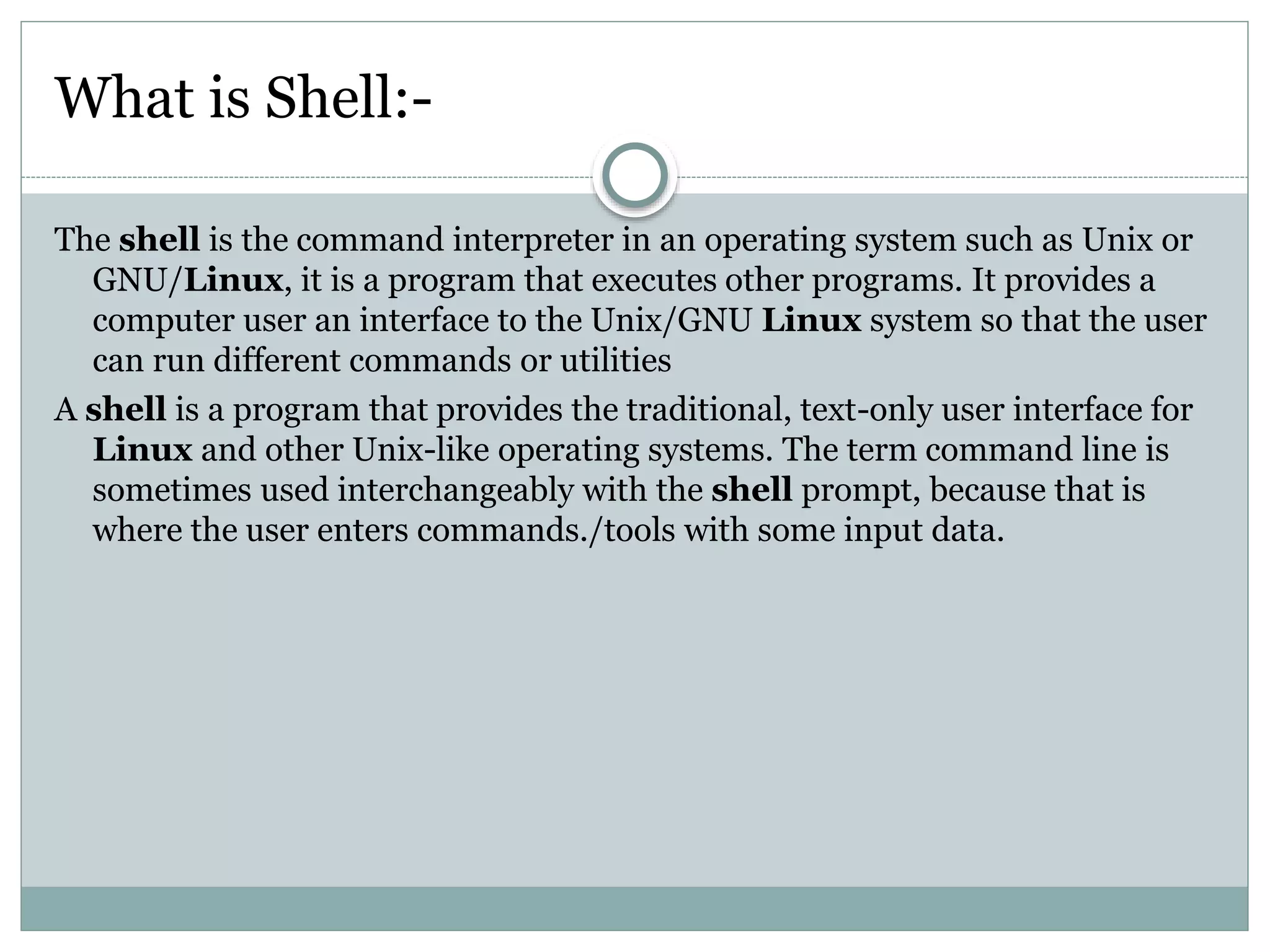 Shell Scripting Pptx Operating Systems Computer Software And Applications