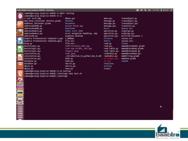 Shell programming in ubuntu | ODP
