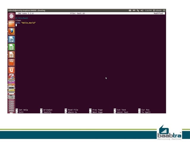 Shell programming in ubuntu | PPT