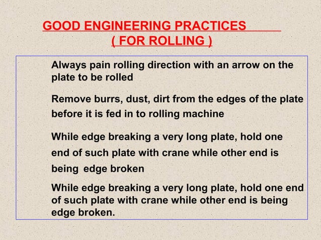 Shell rolling procedure | PPT | Physics | Science