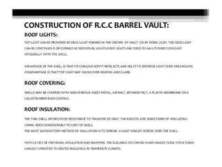 SHELL ROOFS |Design | construction techniques | PPT