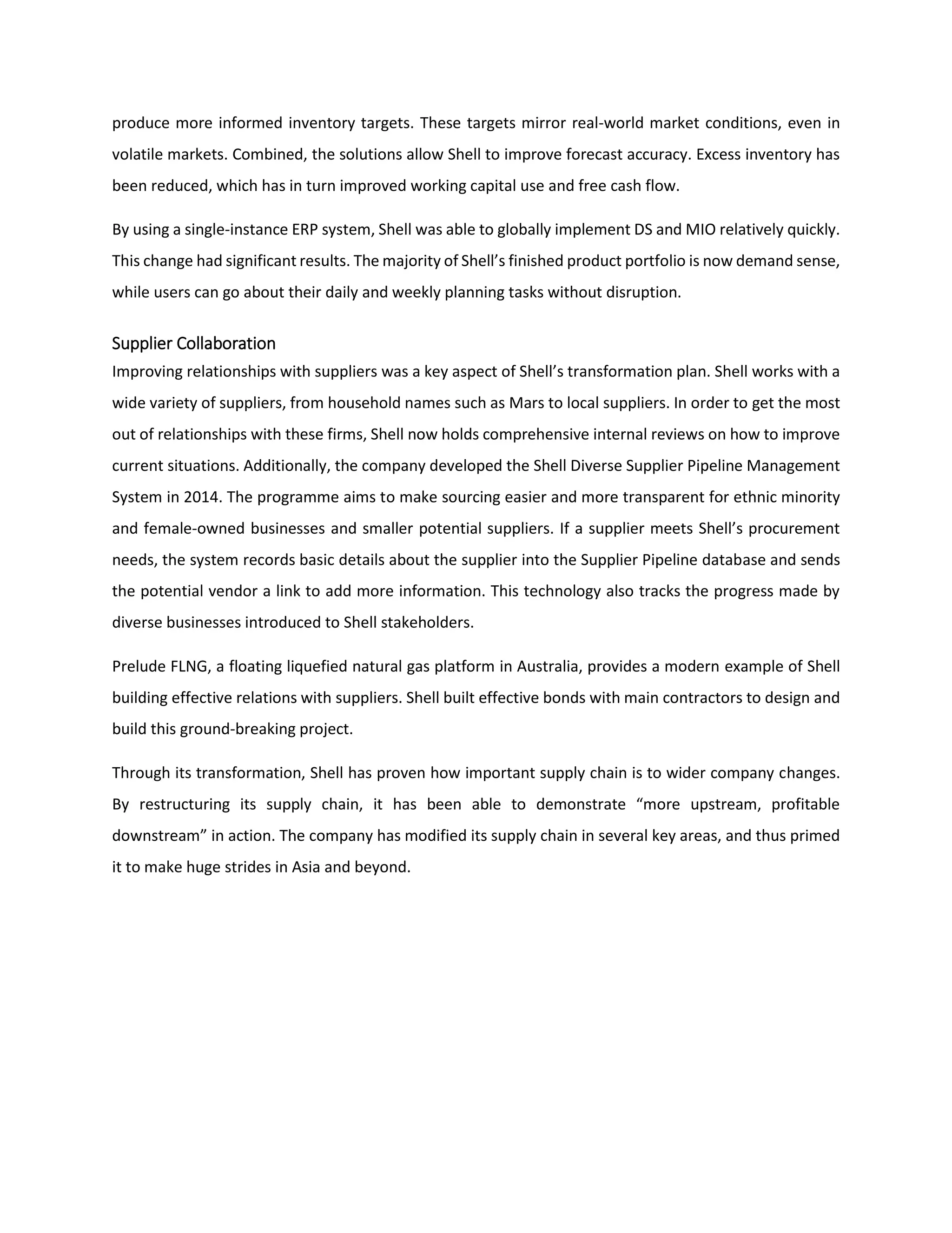 Shell Supply Chain Management | PDF