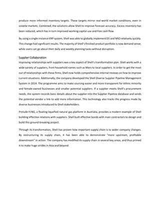 Shell Supply Chain Management | PDF
