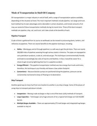 Shell Supply Chain Management | PDF
