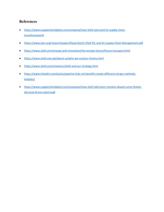 Shell Supply Chain Management | PDF