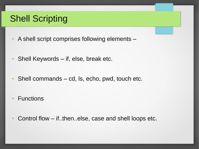 Introduction to Shell script | ODP