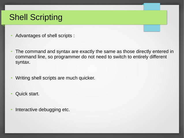 Introduction to Shell script | ODP
