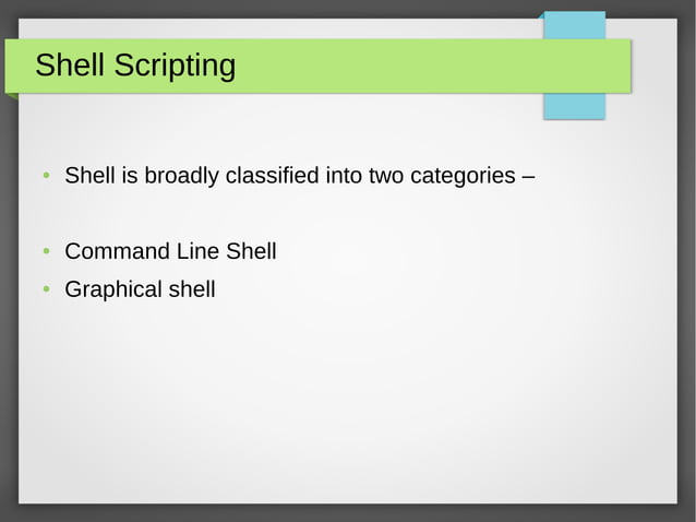 Introduction to Shell script | ODP