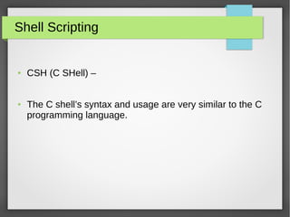 Introduction to Shell script | PPT