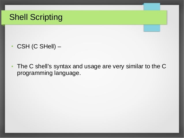 Introduction to Shell script