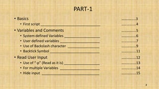 Shell scripting - Basic (PART -1) | PPT
