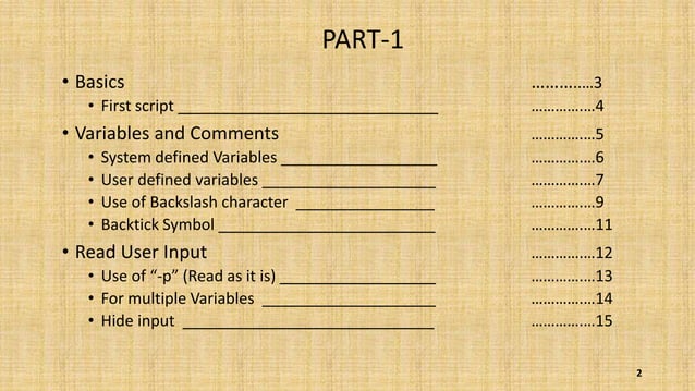 Shell scripting - Basic (PART -1) | PPT