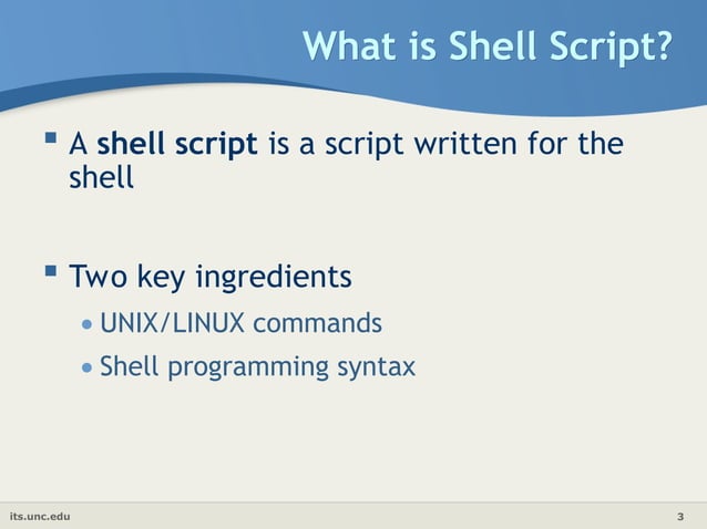 Introduction to shell scripting ____.ppt