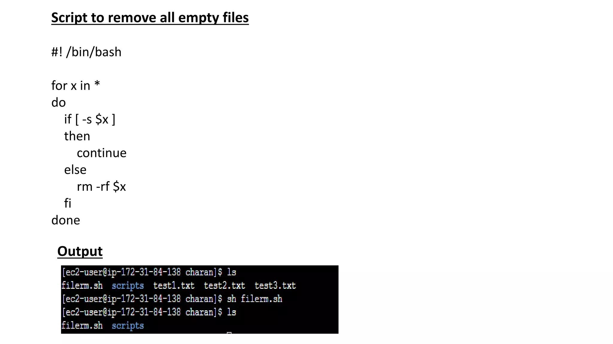 Shell Scripting Examples Charan Pptx