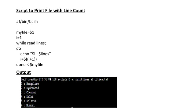 Shell Scripting Examples Charan Pptx