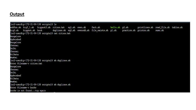 Shell Scripting Examples Charan Pptx