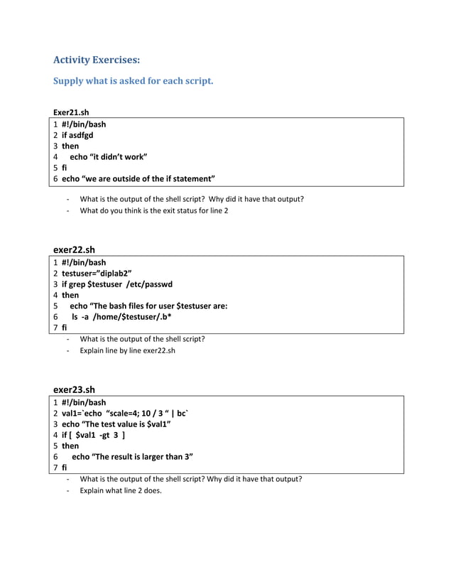 Shell Scripting Structured Commands Pdf