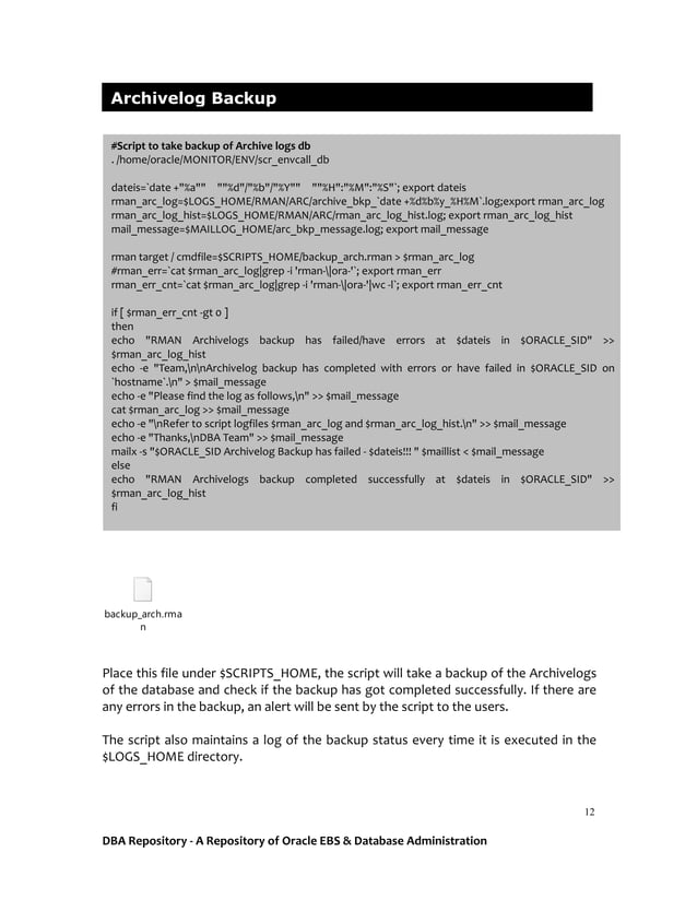 Shell Scripts For Oracle Database And E Business Suitepdf
