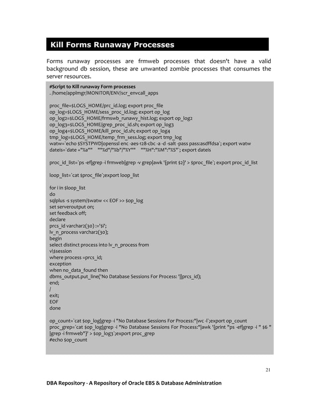 Shell Scripts For Oracle Database And E Business Suitepdf