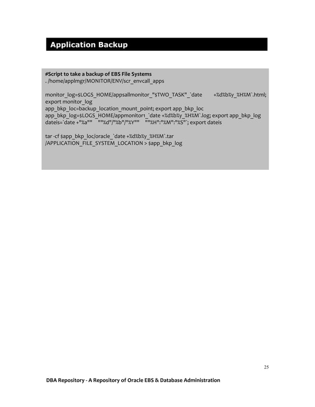 Shell Scripts For Oracle Database And E Business Suitepdf