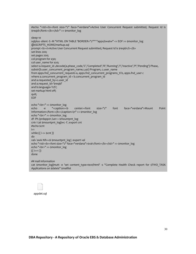 Shell Scripts For Oracle Database And E Business Suitepdf