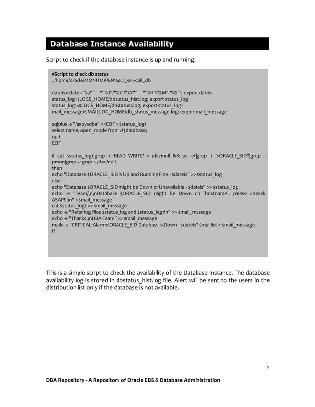 Shell Scripts For Oracle Database And E Business Suitepdf