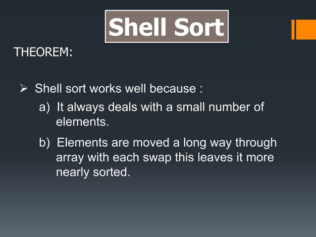 Shell Sort and Selection Sort Algorithm | PPTX | Programming Languages | Computing