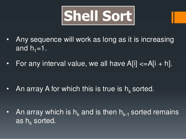 Shell Sort And Selection Sort Algorithm 