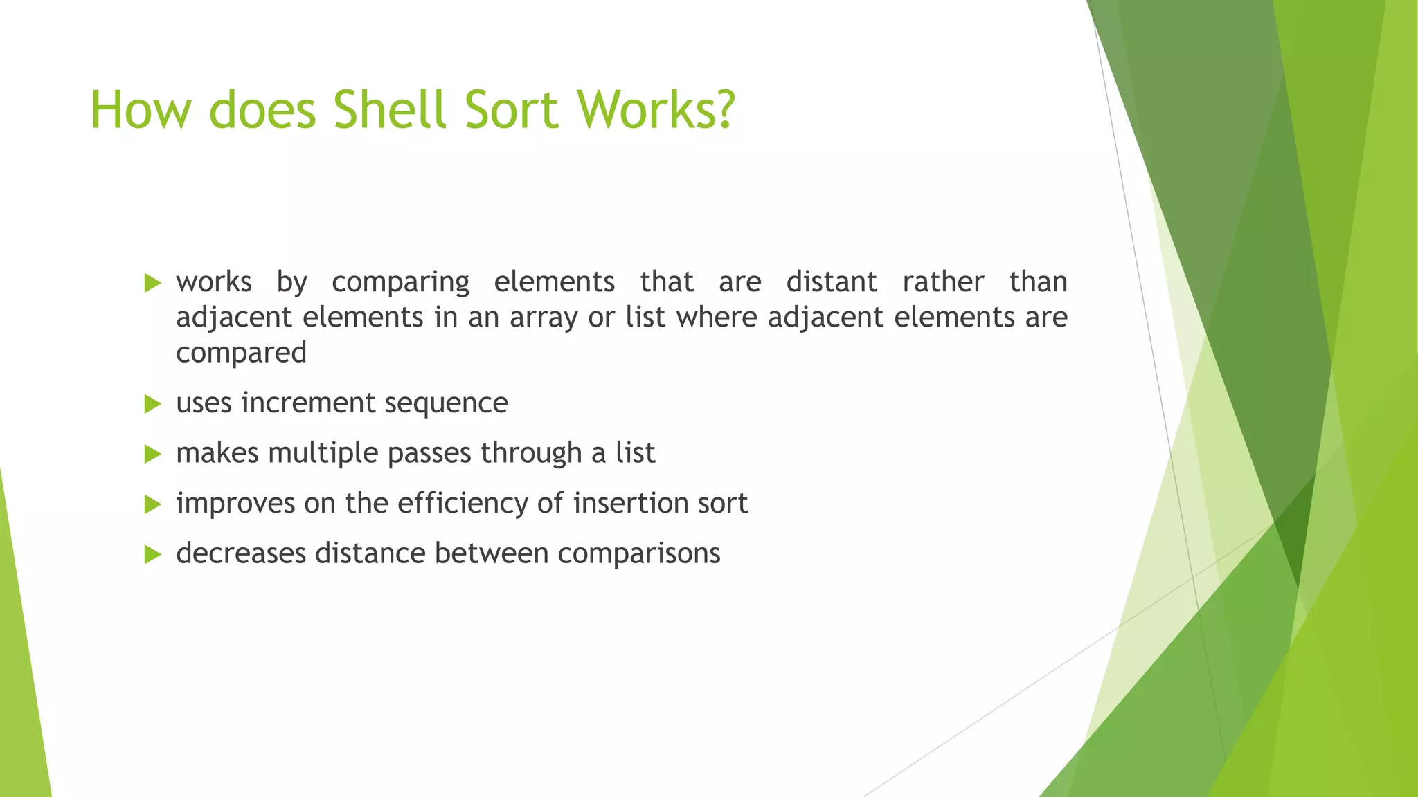 Shellshort ppt | PPTX | Programming Languages | Computing