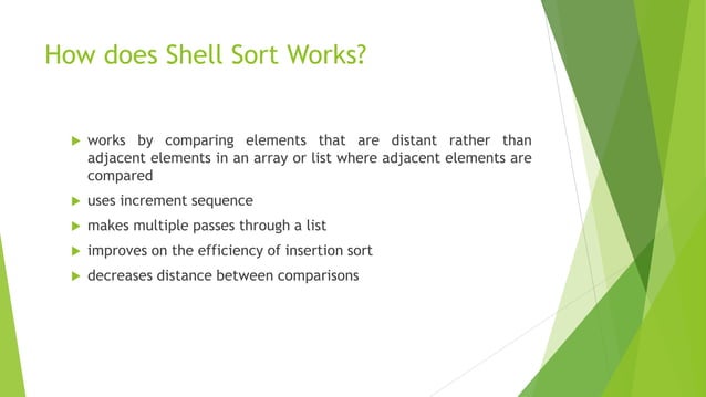 Shellshort ppt | PPTX | Programming Languages | Computing