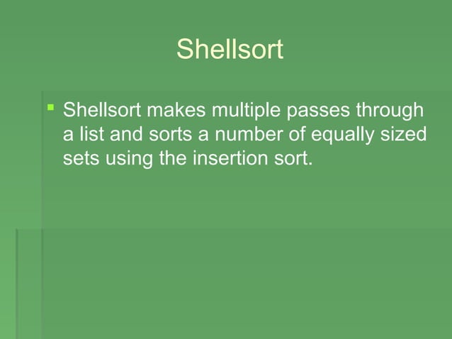 Shell sort | PPT
